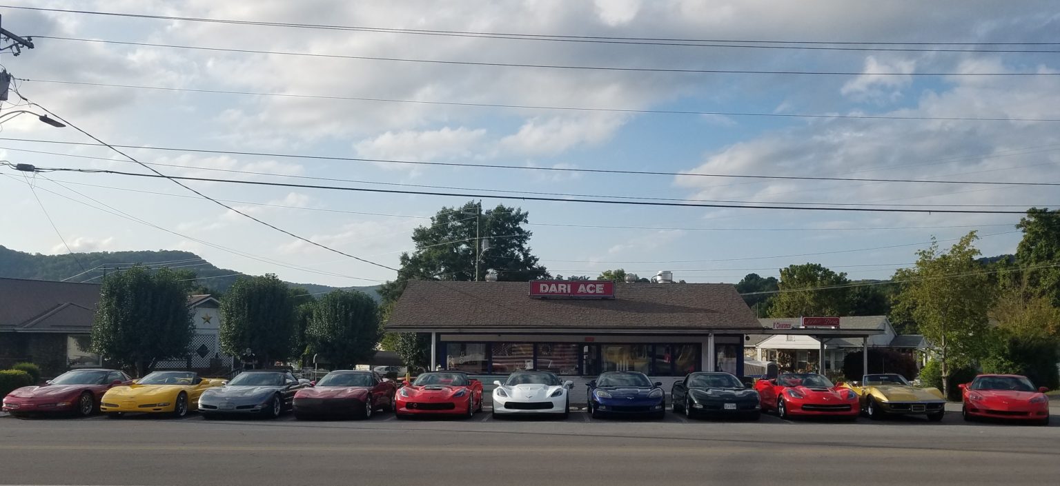 Vettes of the Smokies at the Dari Ace in Erwin,TN